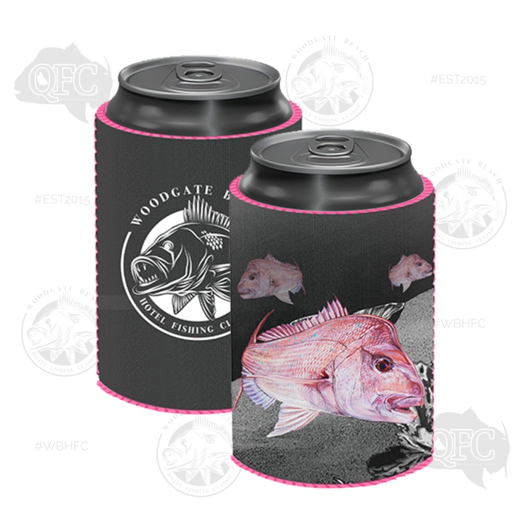 Pink Snapper Stubby Cooler | Woodgate Beach Hotel Fishing Classic